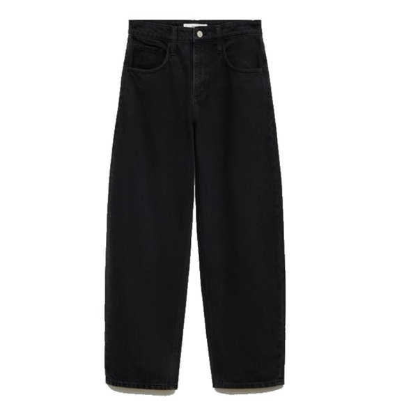 Mango | Jeans | Mango Corina Black Barrel Jeans | Poshmark